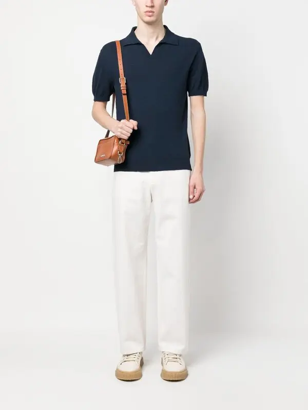 DRUMOHR Jersey Short-sleeved Polo Shirt - Blue
