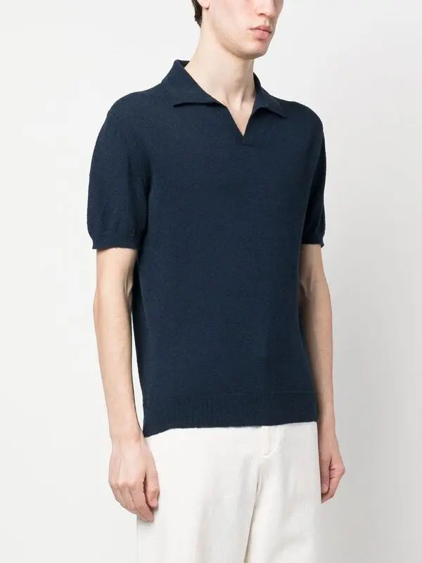 DRUMOHR Jersey Short-sleeved Polo Shirt - Blue