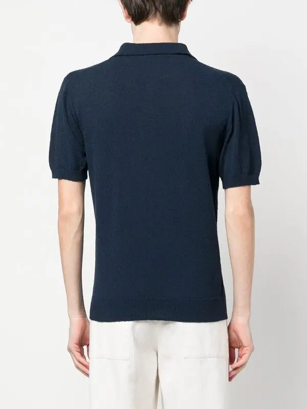 DRUMOHR Jersey Short-sleeved Polo Shirt - Blue