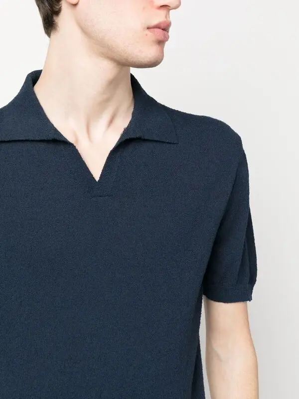 DRUMOHR Jersey Short-sleeved Polo Shirt - Blue