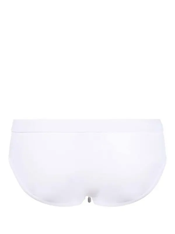 Dolce & Gabbana Logo-plaque Swimming Trunks - White