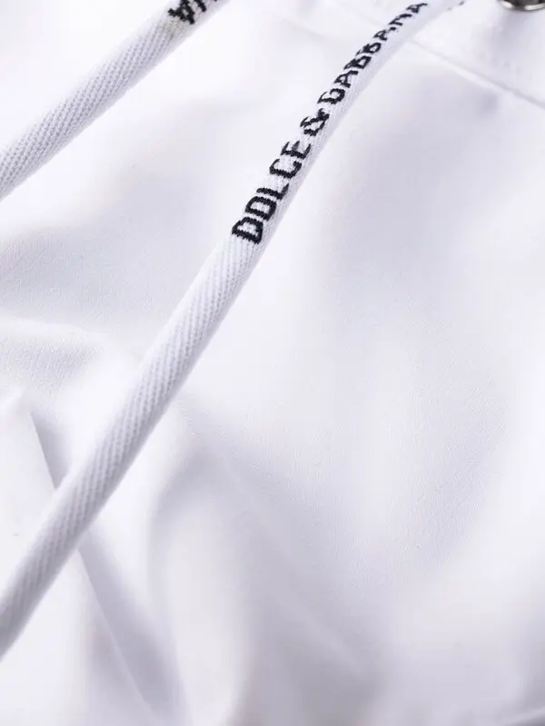 Dolce & Gabbana Logo-plaque Swimming Trunks - White