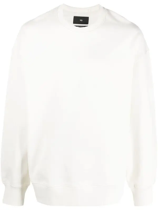 Y3 Long-sleeved Organic Cotton Sweatshirt - Neutrals