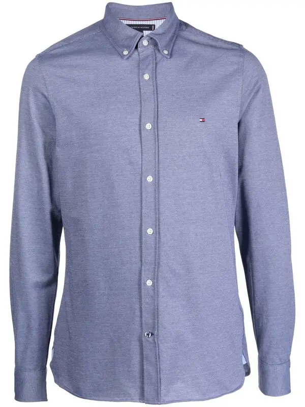 Tommy Hilfiger Logo-embroidery Cotton-blend Shirt