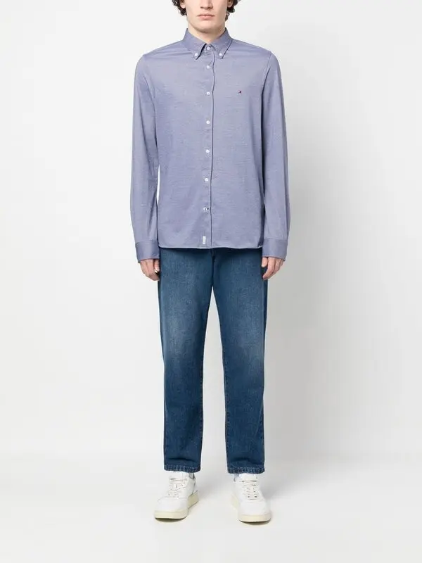 Tommy Hilfiger Logo-embroidery Cotton-blend Shirt