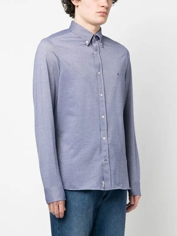 Tommy Hilfiger Logo-embroidery Cotton-blend Shirt