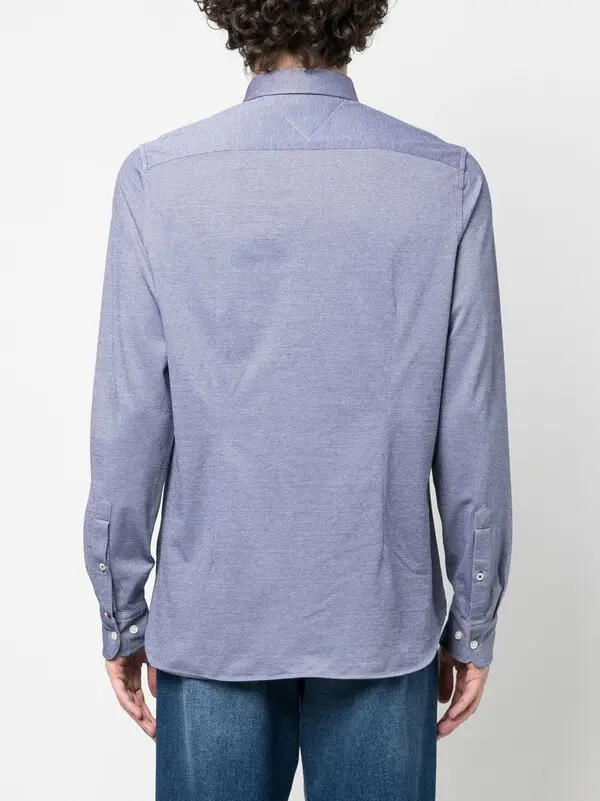 Tommy Hilfiger Logo-embroidery Cotton-blend Shirt