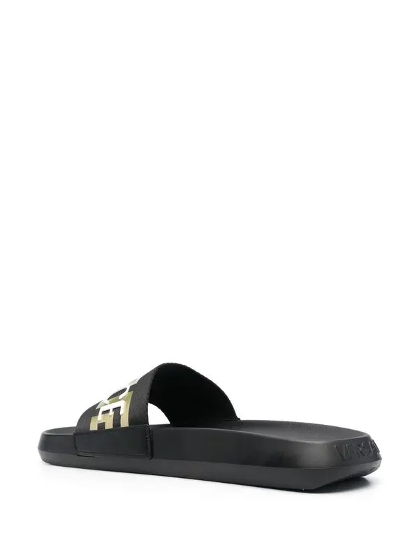 Versace Logo Appliqué Slides
