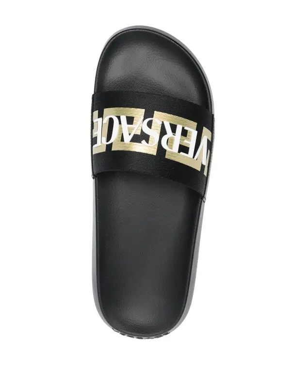 Versace Logo Appliqué Slides