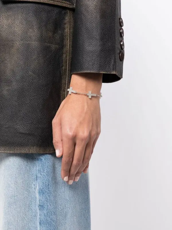 Dsquared2 Tone Cross Charm Bracelet