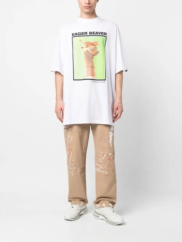 Martine Rose Paint-splatter Cargo Trousers