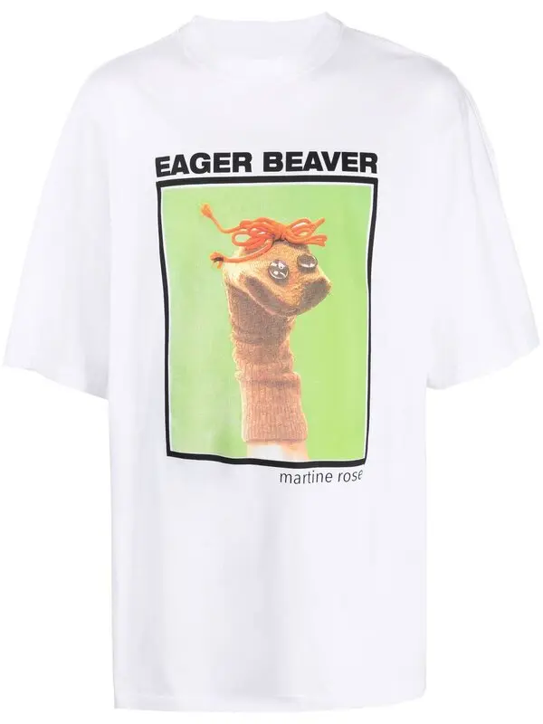 Martine Rose Eager Beaver Cotton T-shirt - White