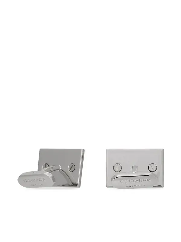 Dolce & Gabbana Logo-plaque Square-shape Cufflinks