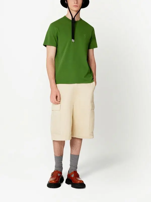 AMI Paris Straight-leg Cargo Shorts - Neutrals