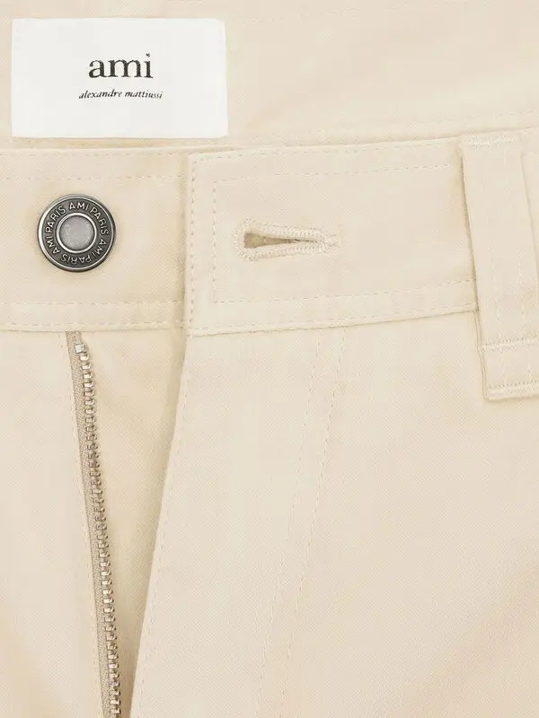 AMI Paris Straight-leg Cargo Shorts - Neutrals