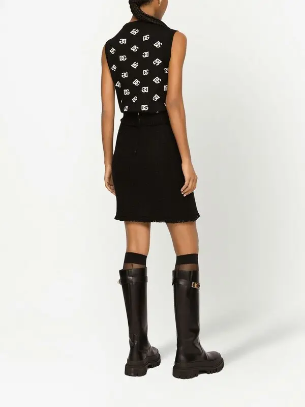 Dolce & Gabbana Intarsia-logo Knitted Vest Top