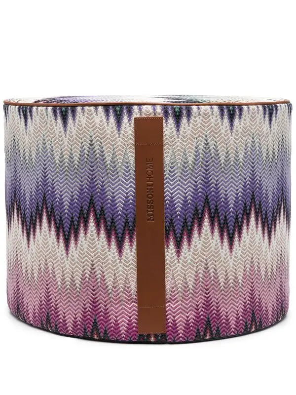 Missoni Phrae Cylinder Zigzag-knit Pouf