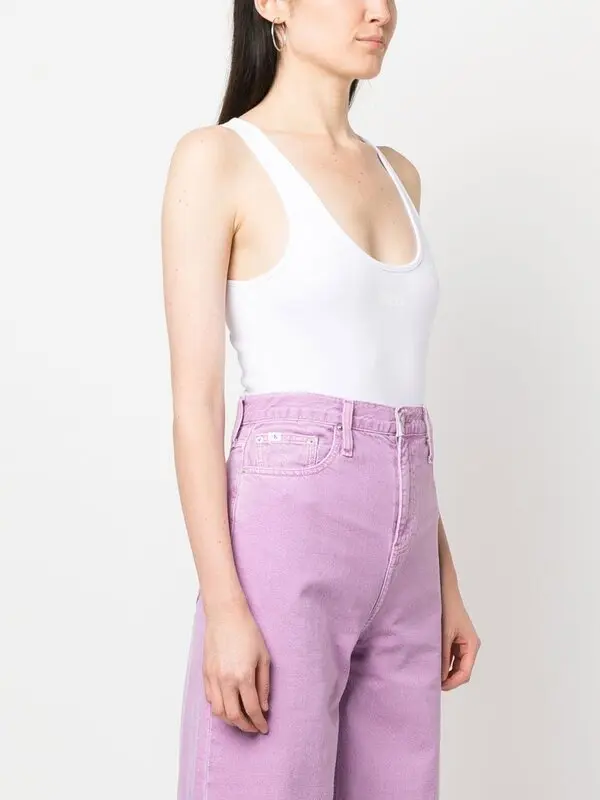 Gcds Logo-print Sleeveless Bodysuit