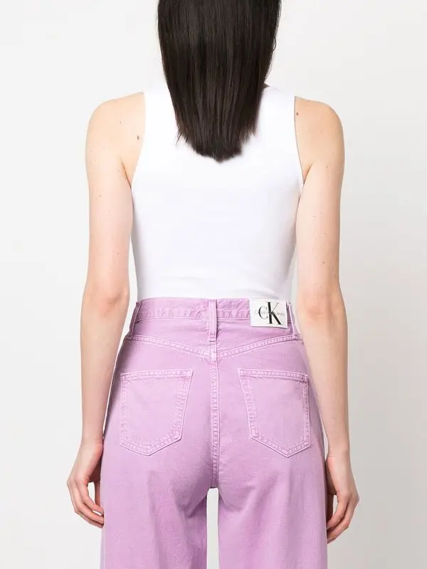 Gcds Logo-print Sleeveless Bodysuit