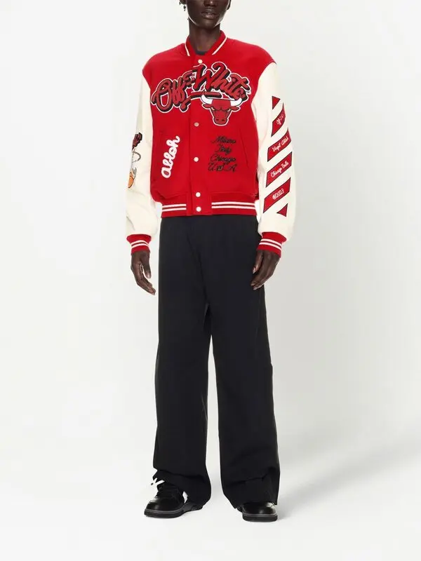 Off-White C/o Chicago Bulls Varsity Jacket