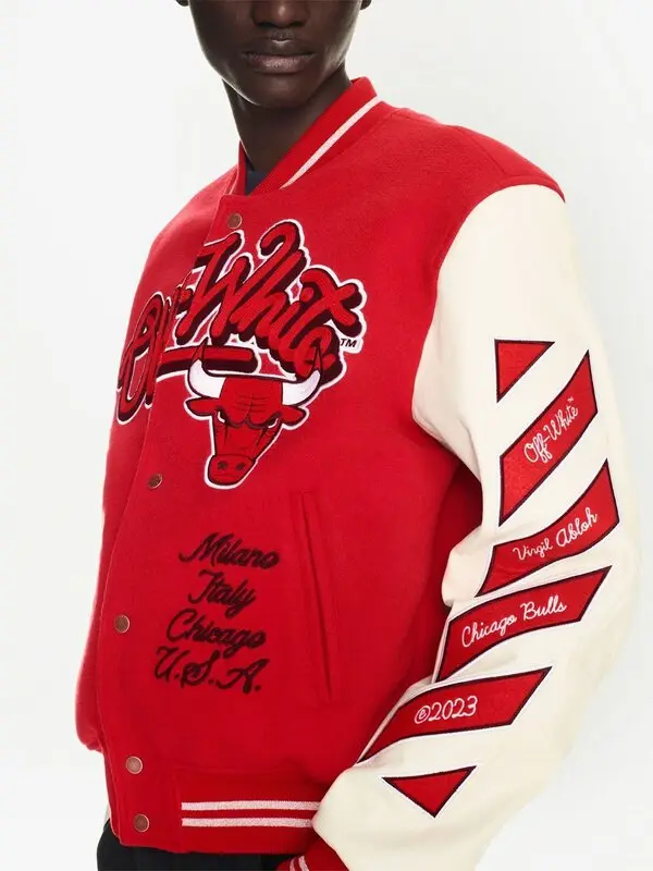 Off-White C/o Chicago Bulls Varsity Jacket