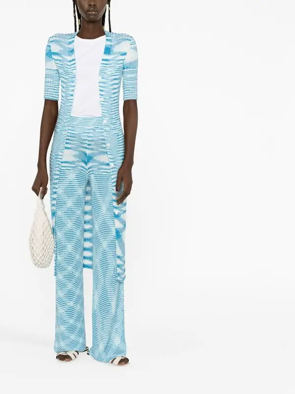 Missoni Patterned Short-sleeved Longline Cardigan