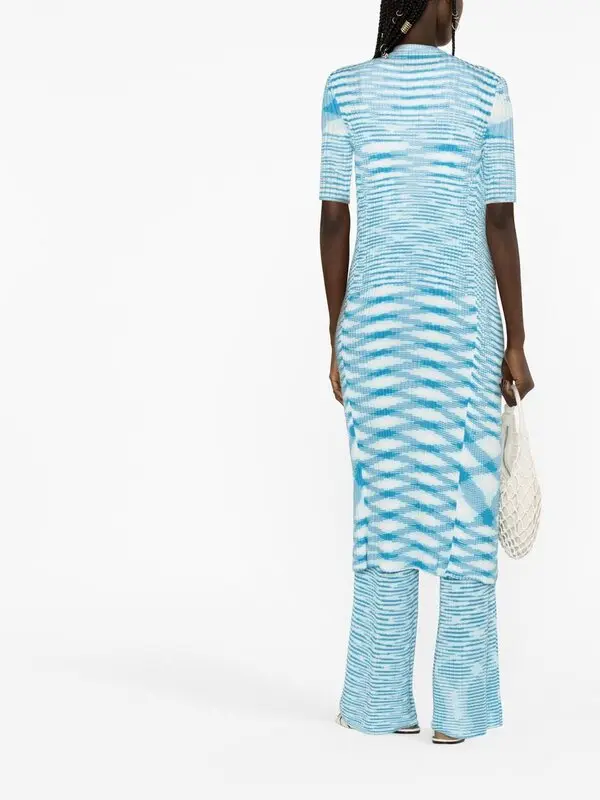 Missoni Patterned Short-sleeved Longline Cardigan