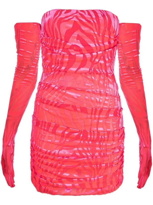 Alex Perry Colter Ruched Devoré Minidress