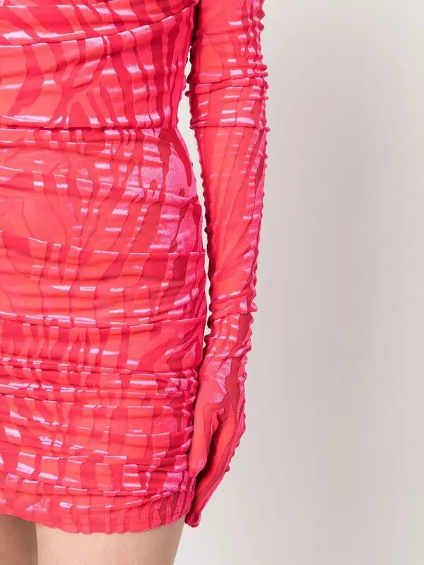 Alex Perry Colter Ruched Devoré Minidress