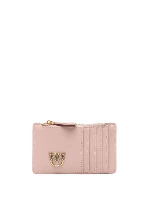 Pinko Logo-detail Leather Purse - Pink