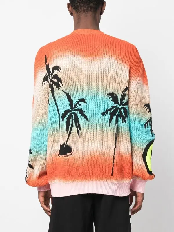 BARROW Palm-tree Print Knit Jumper