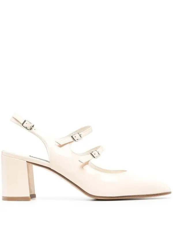 CAREL Banana 70mm Slingback Mary Janes - Neutrals