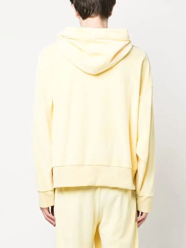Palm Angels Stripe-detail Zip-up Hoodie - Yellow