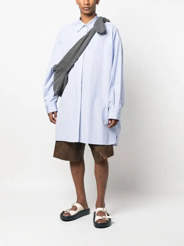 MAISON MARGIELA Striped Long-sleeved Shirt