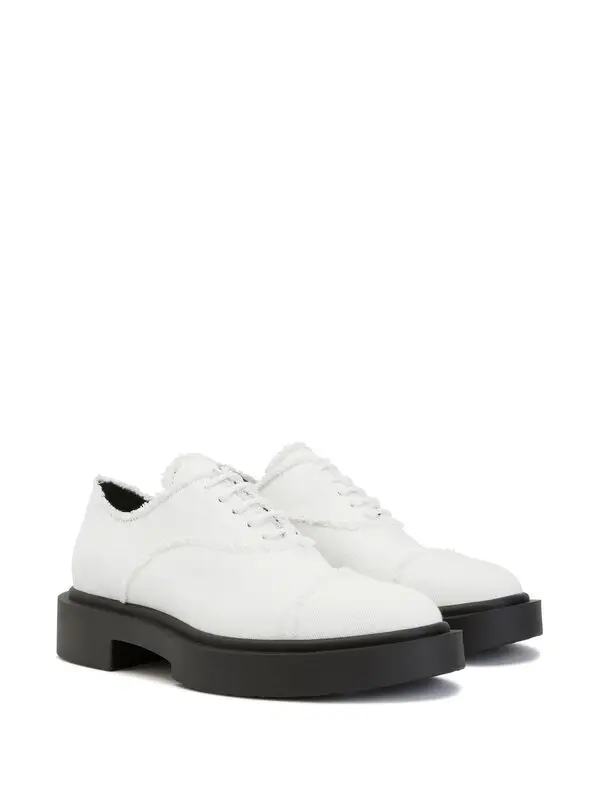 GIUSEPPE ZANOTTI Adric Frayed Denim Oxford Shoes