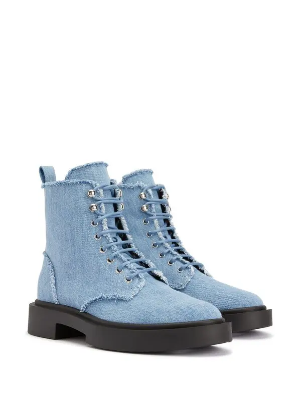 GIUSEPPE ZANOTTI Adric Denim Combat Boots