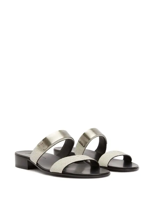 GIUSEPPE ZANOTTI Ignazio Double-strap Slide Sandals