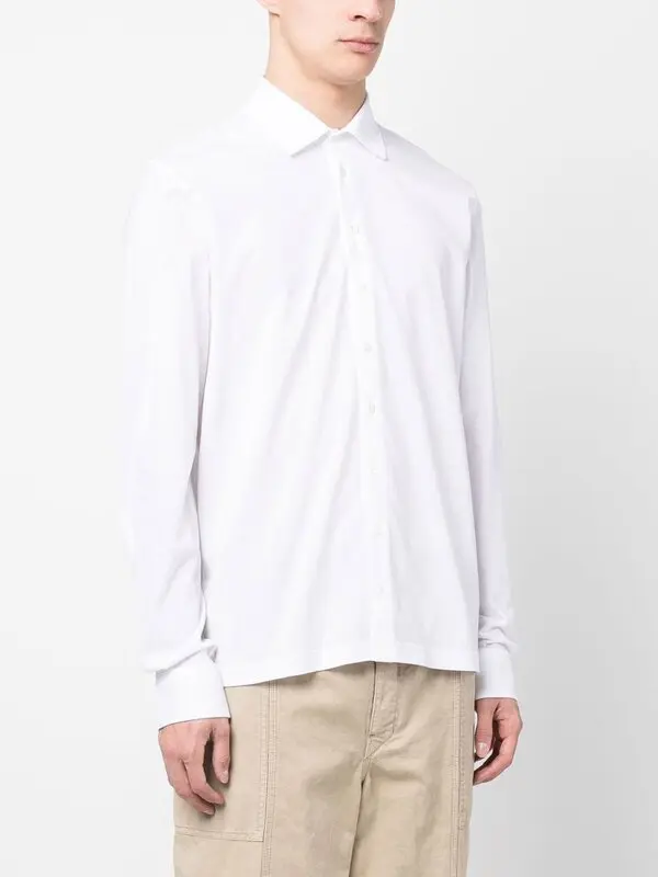 Herno Spread-collar Cotton Shirt - White