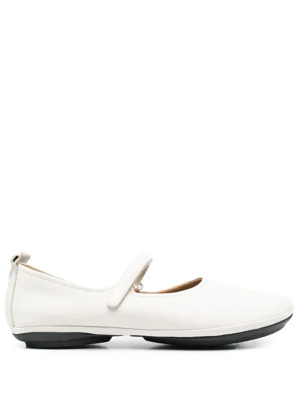 Camper Right Nina Leather Ballet Pumps - White