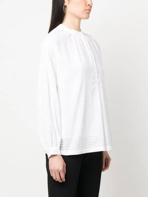 A.p.c. Flora Tartan-check Cotton Blouse