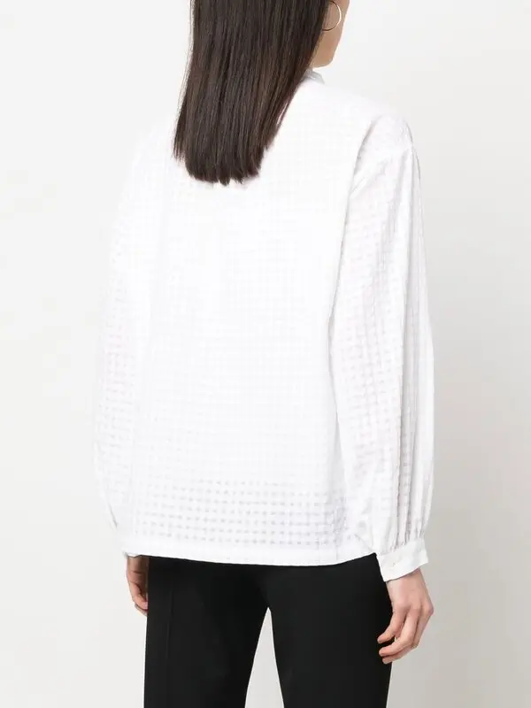 A.p.c. Flora Tartan-check Cotton Blouse