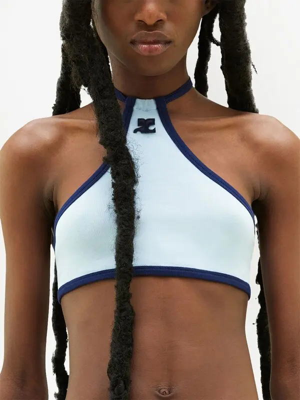 COURREGES Halterneck Cropped Top