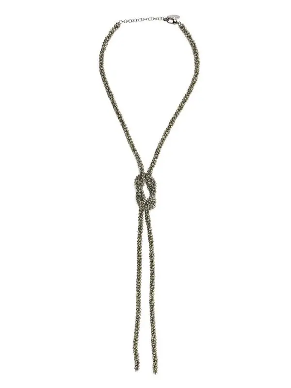 Brunello Cucinelli Beaded Knot Necklace