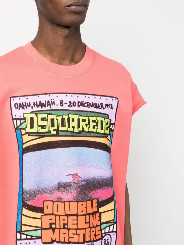 Dsquared2 Sleeveless Logo Print Sweatshirt