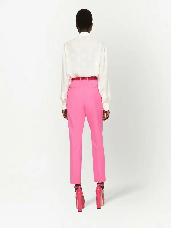 Dolce & Gabbana Dg-logo Jacquard Silk Shirt