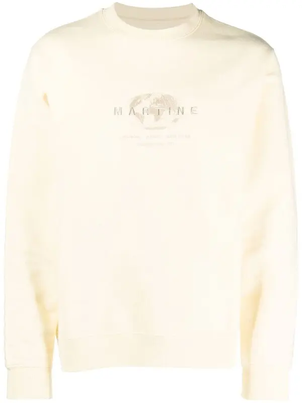 Martine Rose Embroidered-logo Cotton Sweatshirt - Yellow