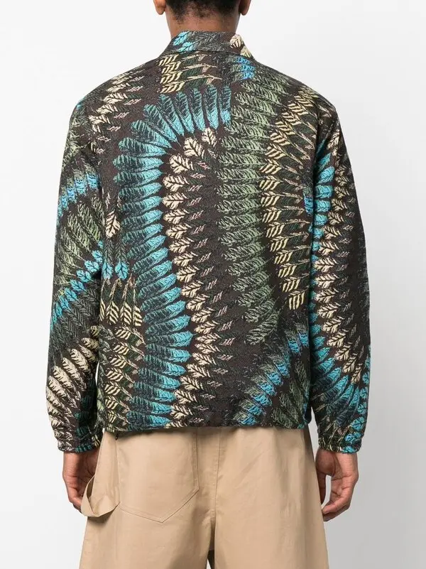 COUNTY OF MILAN Leaf-jacquard Bomber Jacket