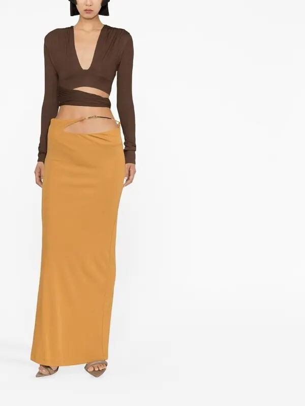 Christopher Esber Column Maxi Skirt With Buckle-strap Fastening