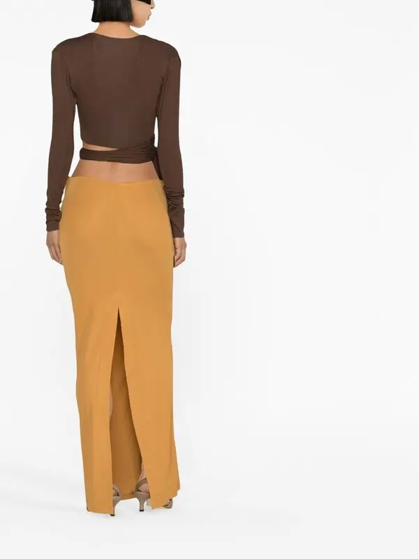 Christopher Esber Column Maxi Skirt With Buckle-strap Fastening