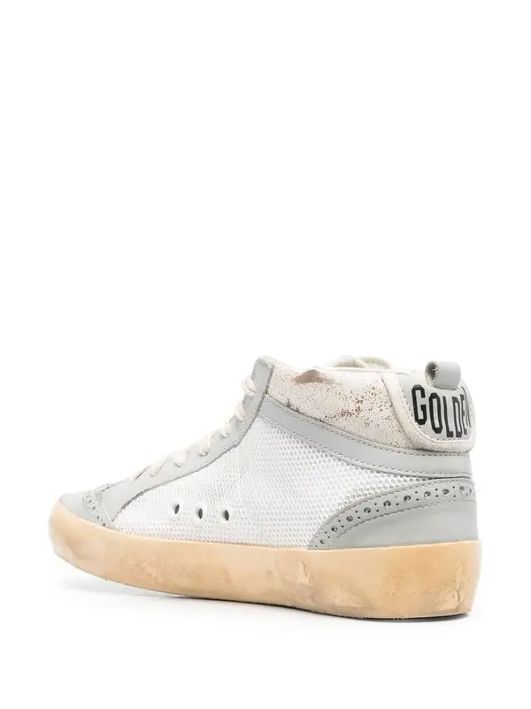 GOLDEN GOOSE Mid Star Lace-up Sneakers - White